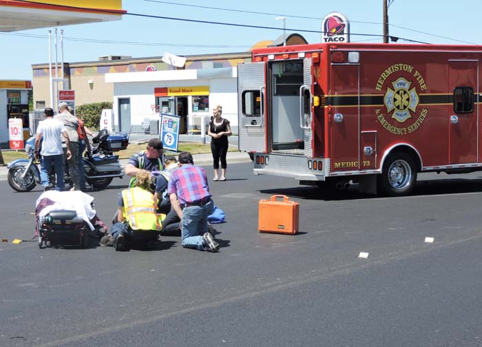 HERMISTON Man hospitalized after truck hits motorcycle | Hermiston Herald