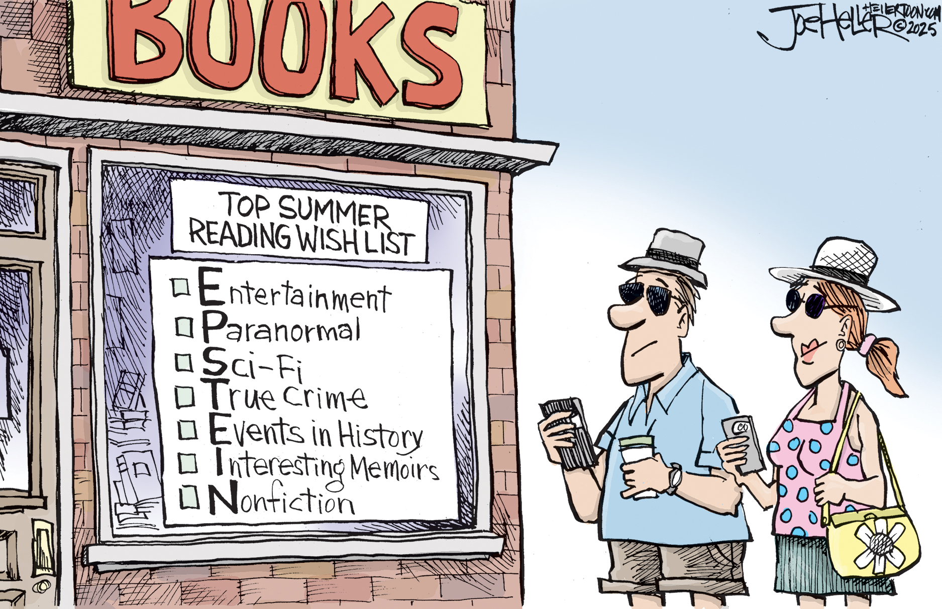 Editorial cartoon: Summer Reading List | Hermiston Herald